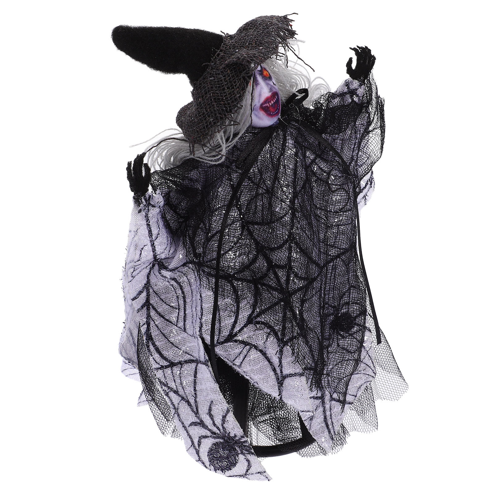 PENIKOKO Witch Doll Table Statue 1Pack Spooky Tree Topper Black Cloth ...