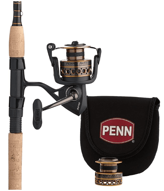 PENN 7' Battle Spinning Fishing Rod and Reel Combo Kit, Size 5000 Reel ...