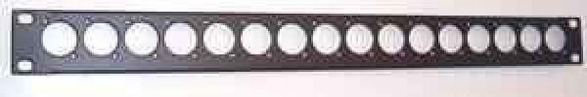 PENN ELCOM - 19" 16 Hole Rack Panel Punched for D-Series Connectors ...