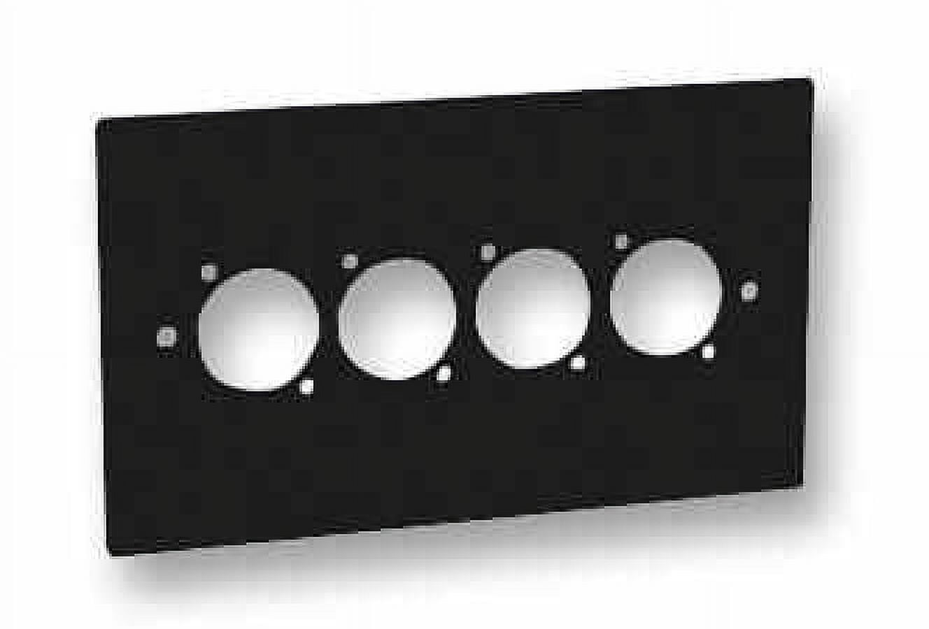 PENN ELCOM - 2-Gang Quad XLR / Speakon / RJ45 Wall Plate Black - Plain ...