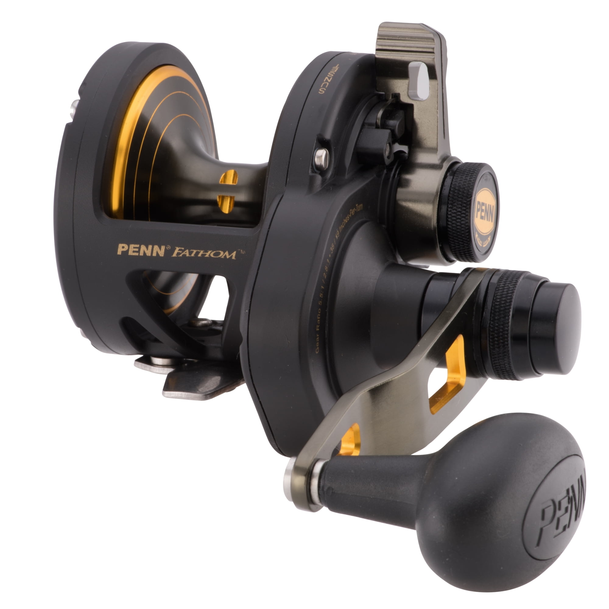PENN Fathom Lever Drag 2 Speed Conventional Reel, Size 25N, Left-Hand ...