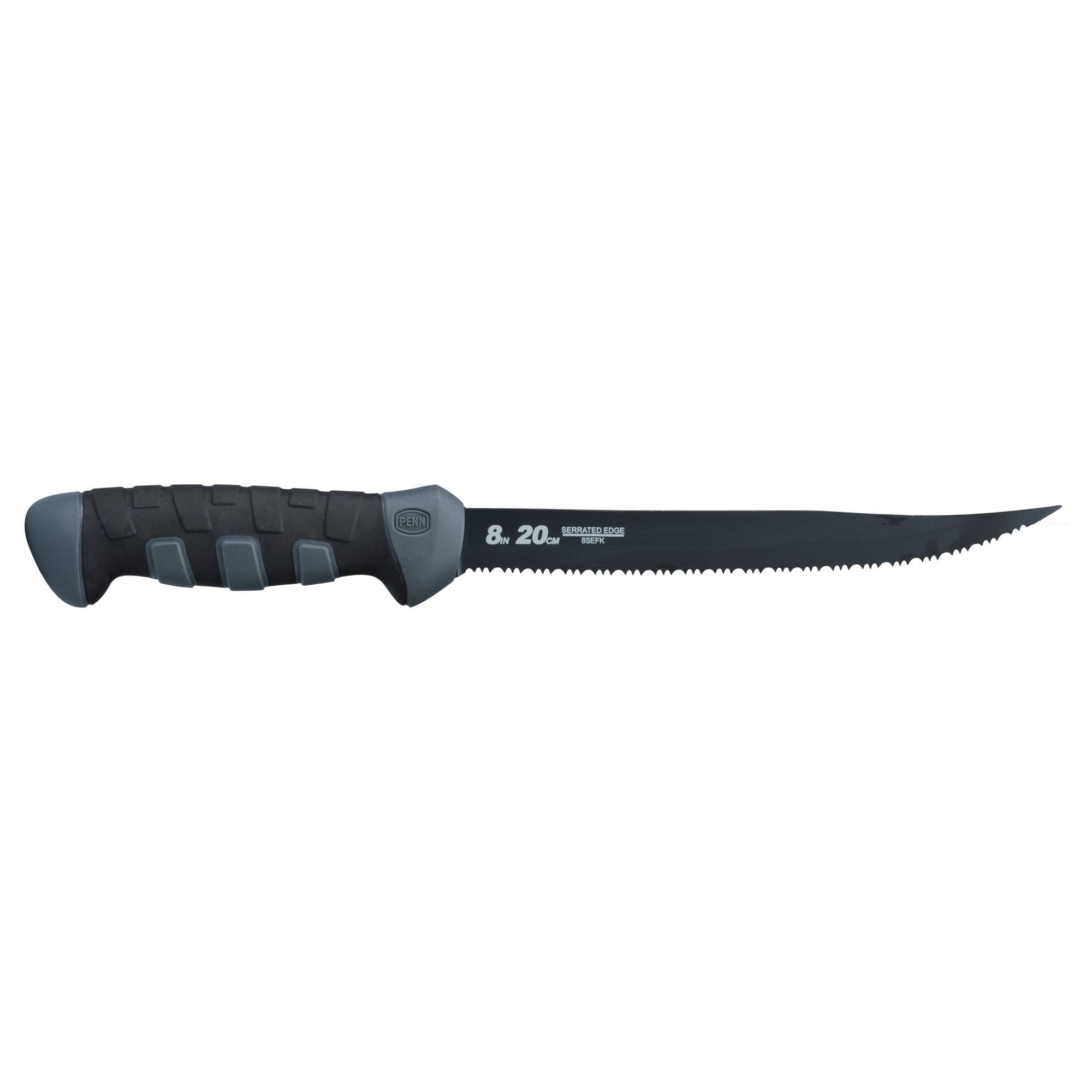 PENN Fillet Knife - 8 Inch Serrated Edge (Black/Gray) - Walmart.com