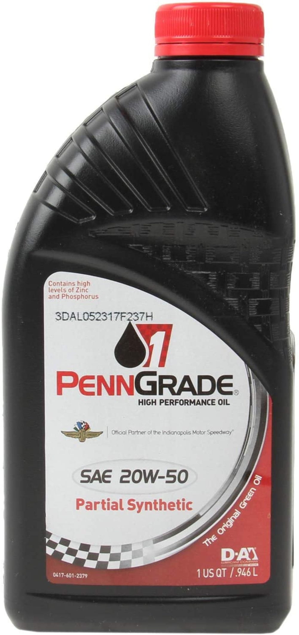 PENN GRADE 1 71196, Synthetic Blend High Performance Oil SAE 20W-50, 12 ...
