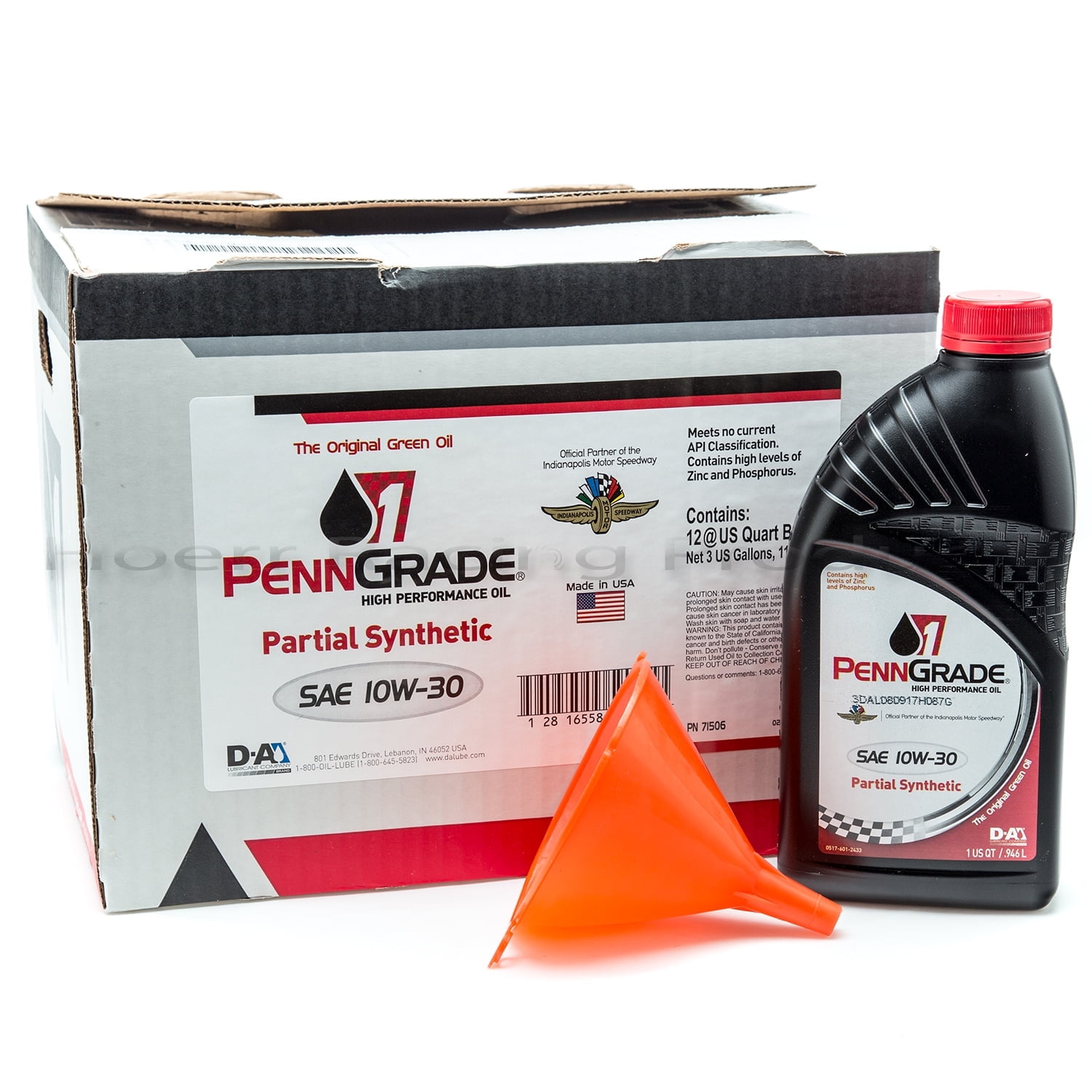 PENN GRADE 1 71506, Synthetic Blend High Performance Oil SAE 10W-30, 12 ...