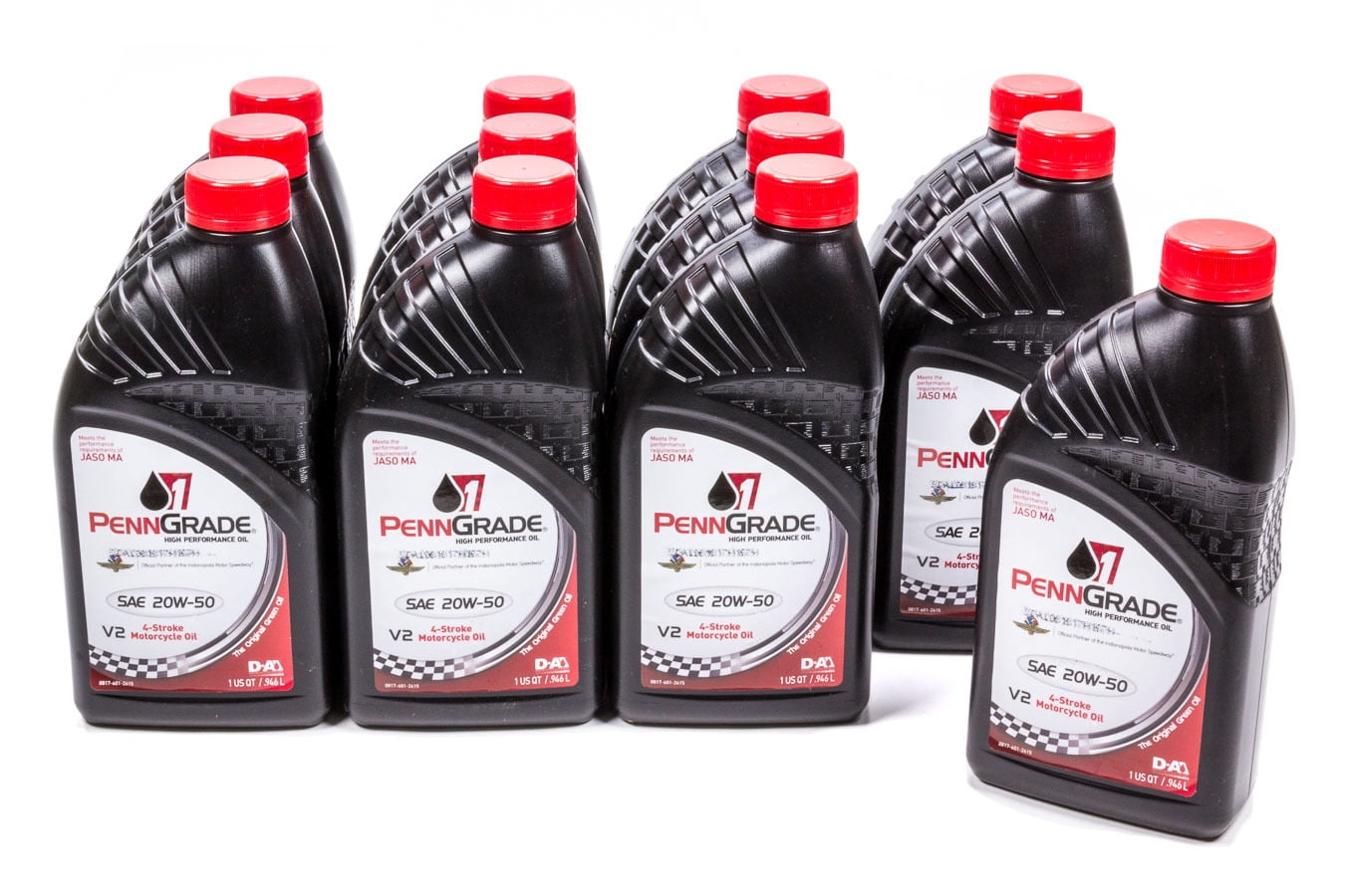 PENN GRADE 1 71576, V2 4-Stroke Motorcycle Oil SAE 20W-50, 12 Quart ...