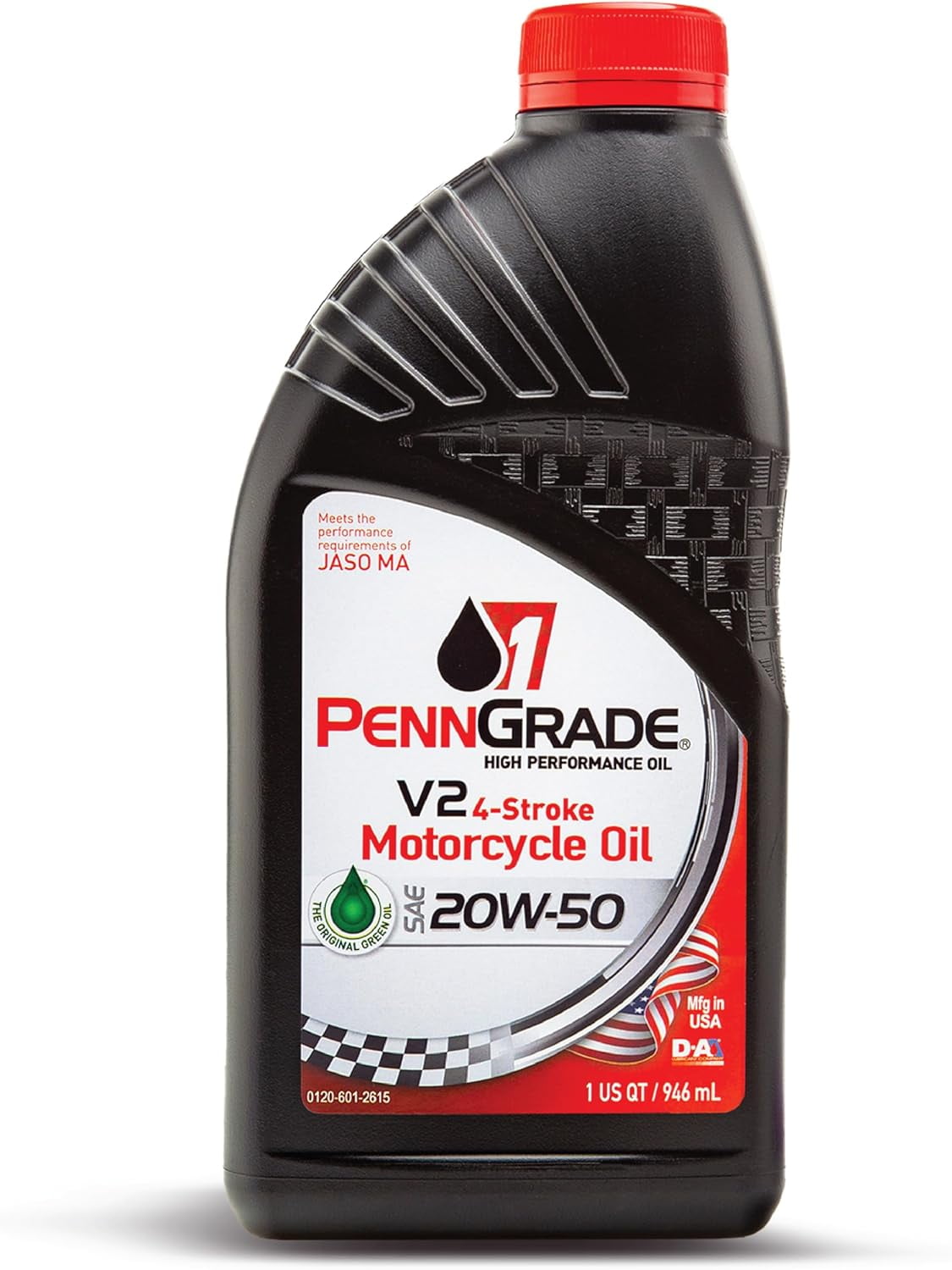 PENN GRADE 1 71576, V2 4-Stroke Motorcycle Oil SAE 20W-50, 12 Quart ...