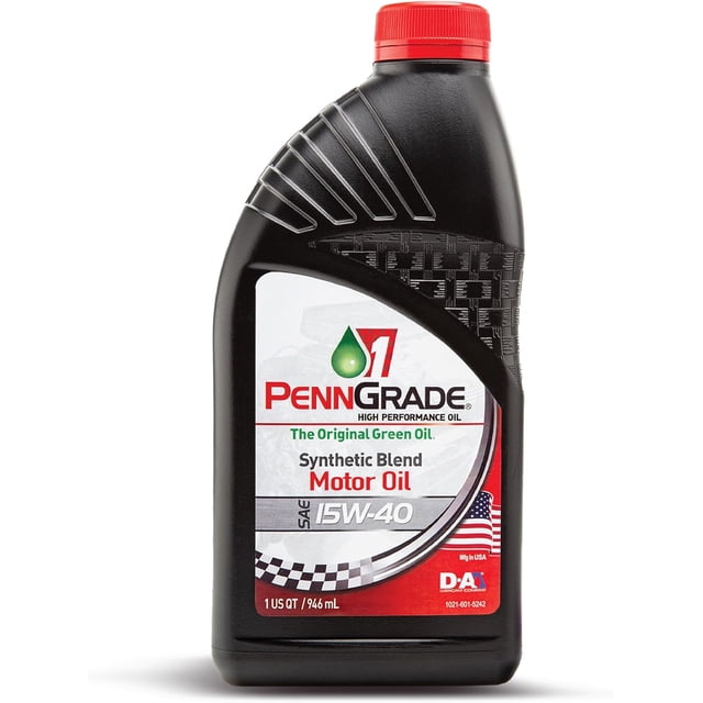 PENN GRADE 1 71586, Synthetic Blend High Performance Oil SAE 15W-40, 12 ...