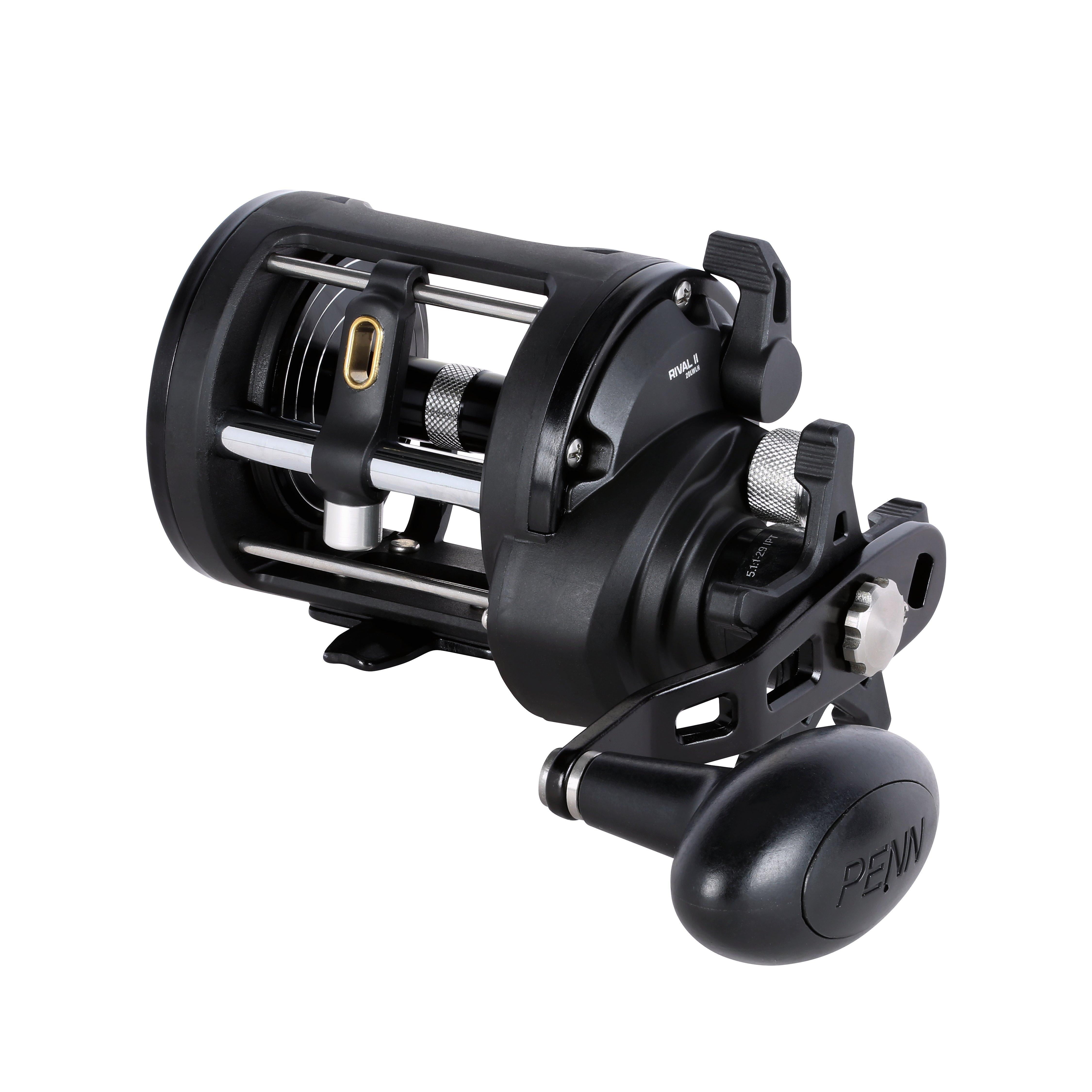 PENN Rival II Level Wind Conventional Fishing Reel, Left-Handed, 20 ...