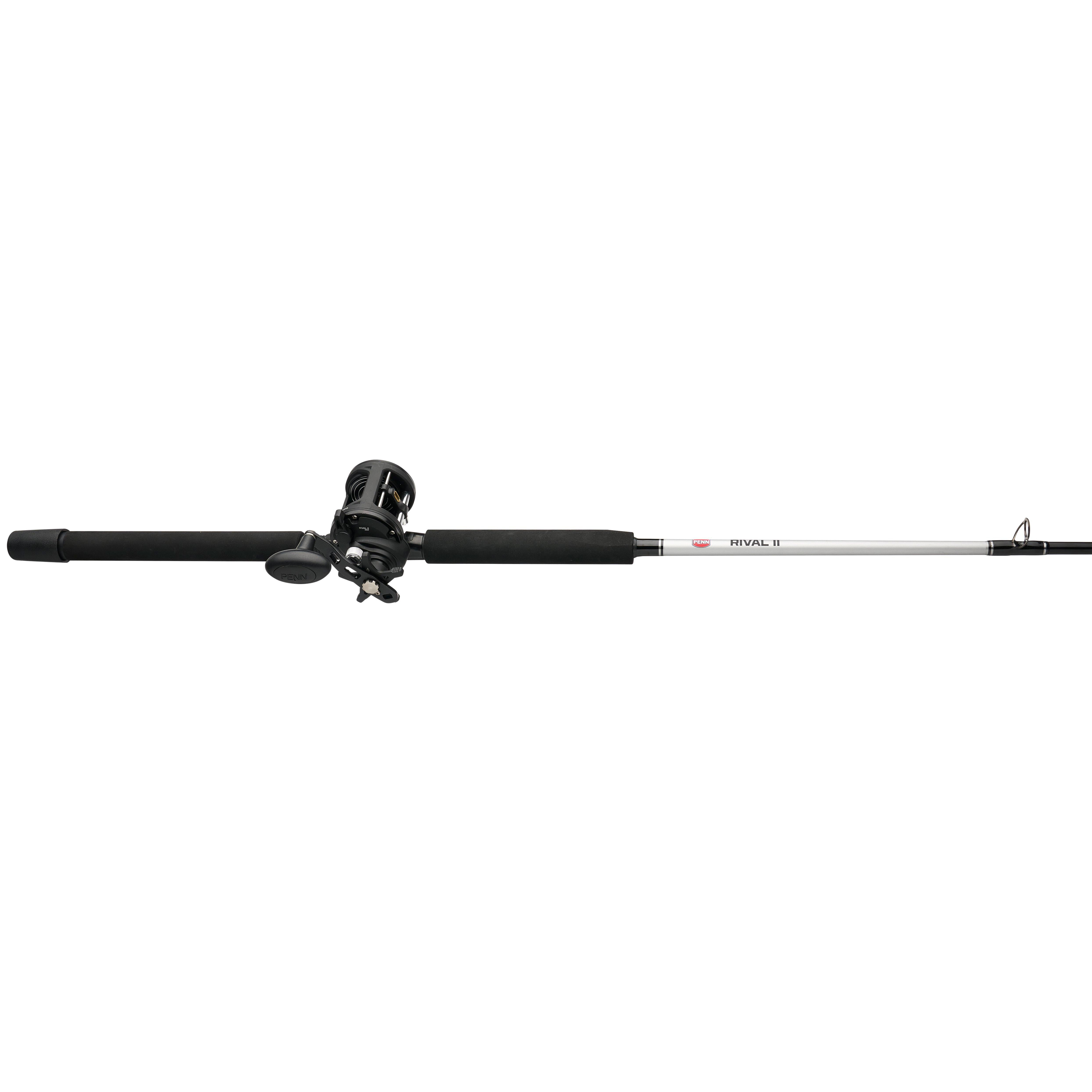 PENN Rival II Level Wind Conventional Fishing Combo, 6'6" Medium Heavy ...