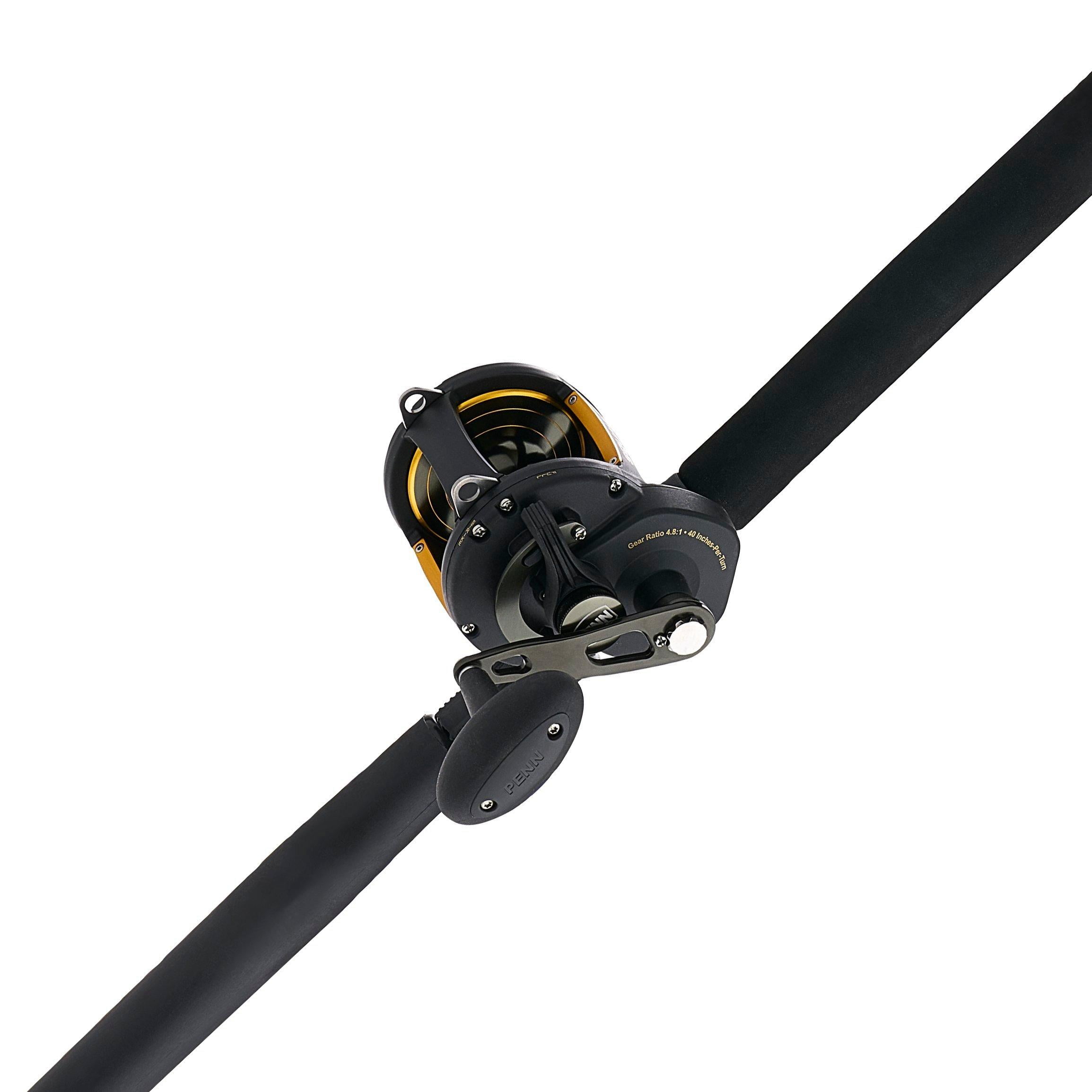 PENN Squall II Lever Drag Conventional Fishing Combo, 6' Heavy Rod, 60 ...