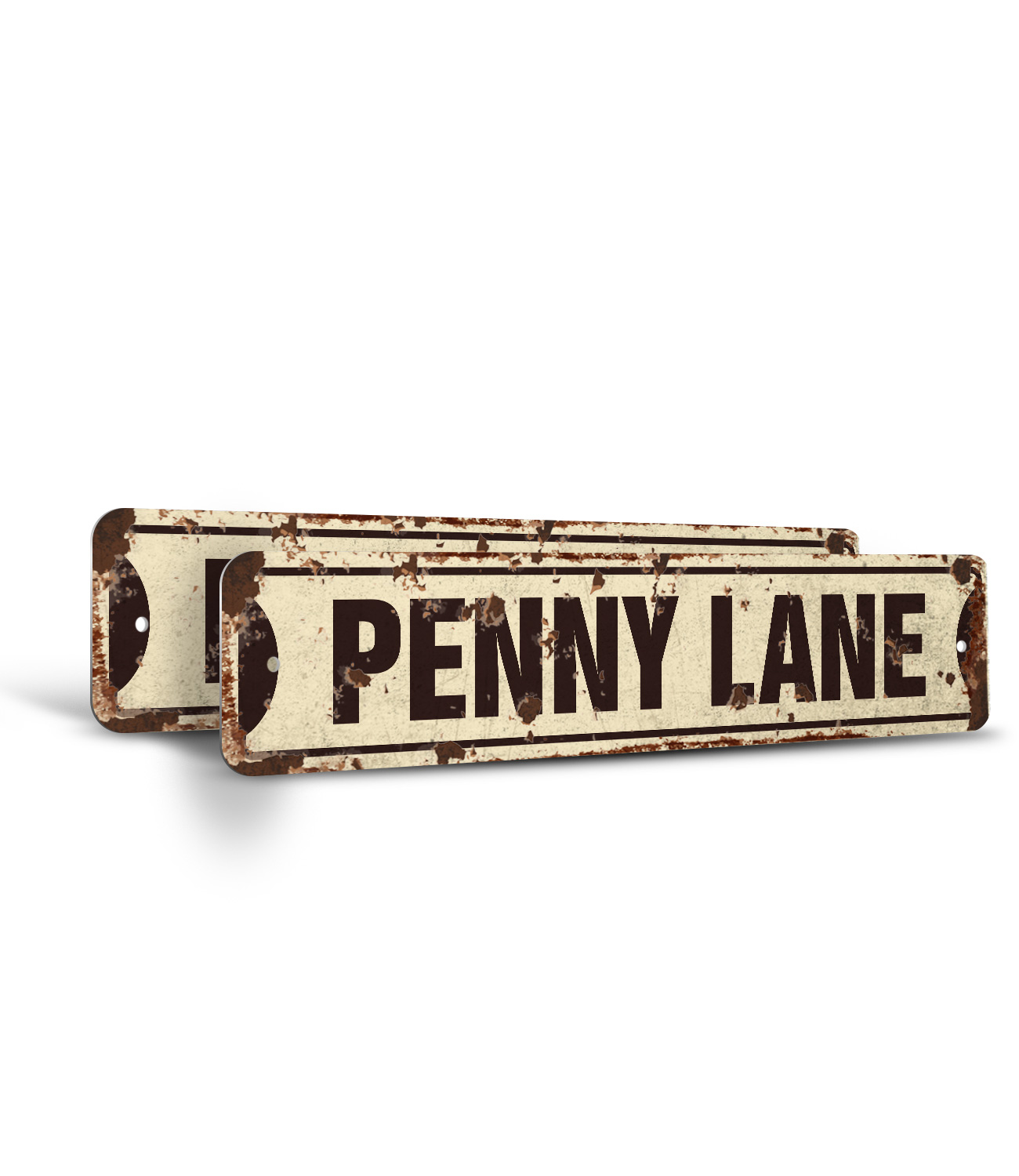 PENNY LANE Vintage Style Rustic Street Sign – (2 Pack) New Signs UK ...