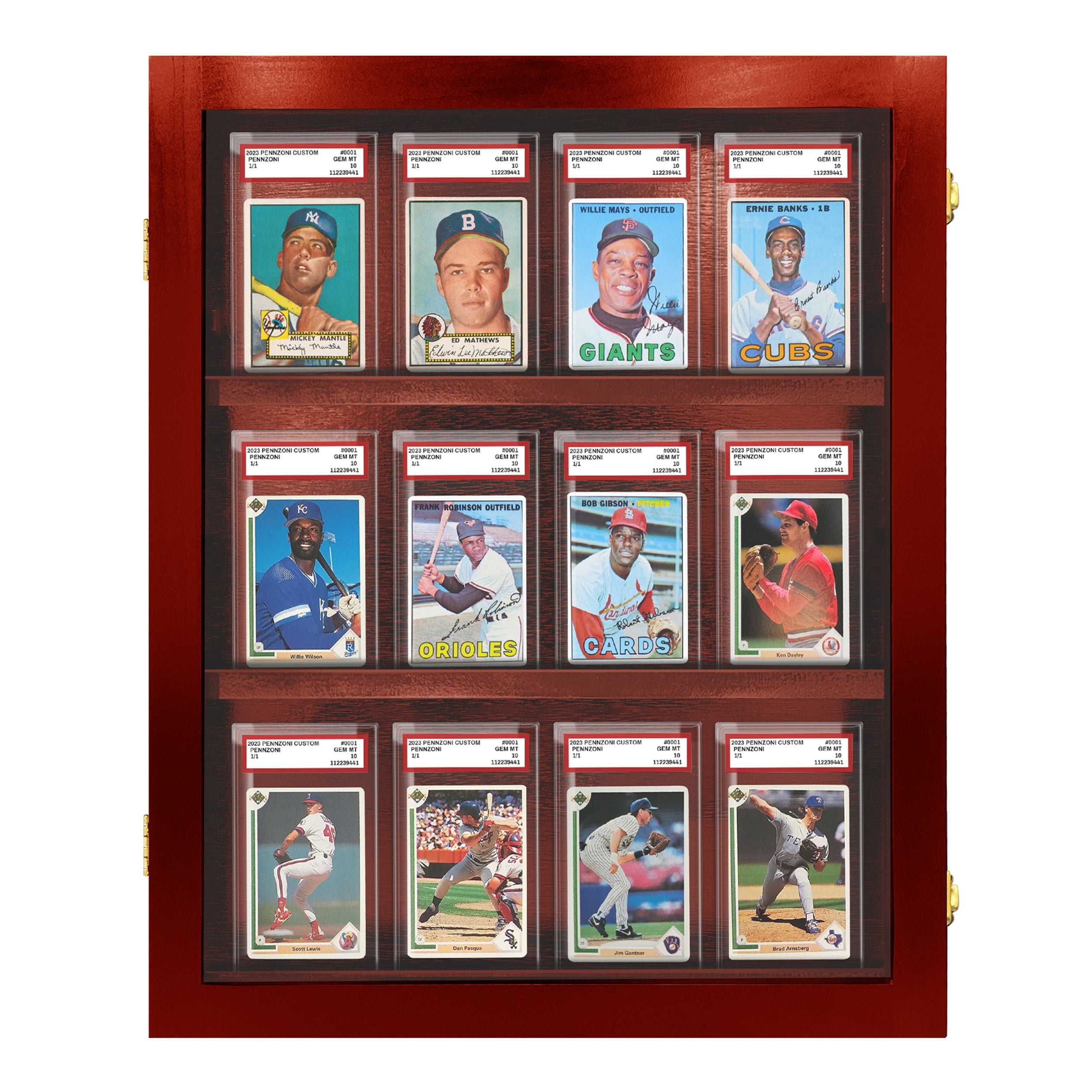 PENNZONI Baseball Card Display Case, 12 PSA Graded Cards Acrylic Frame ...
