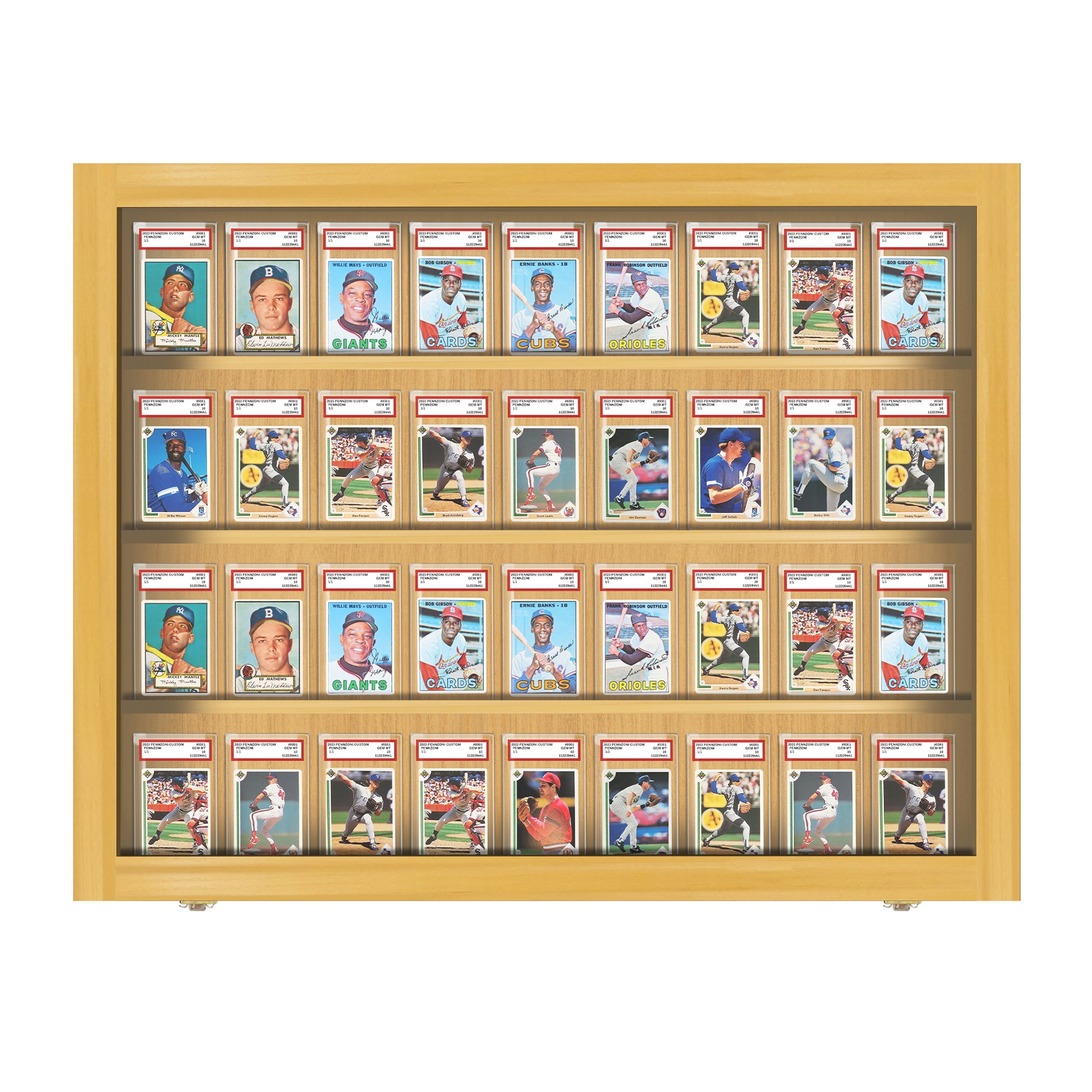PENNZONI Baseball Card Display Case, 36 Graded Cards Acrylic Frame ...