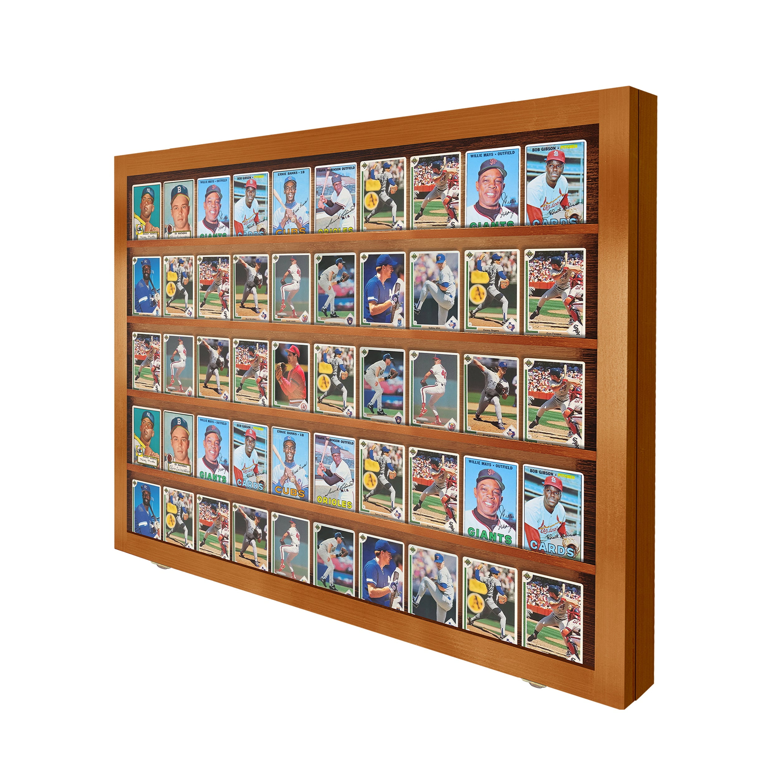 PENNZONI Baseball Card Display Case, 50 Ungraded Cards Acrylic Frame ...