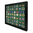 PENNZONI Medals Display Case, Military Shadow Box, Black w/ Green Felt ...
