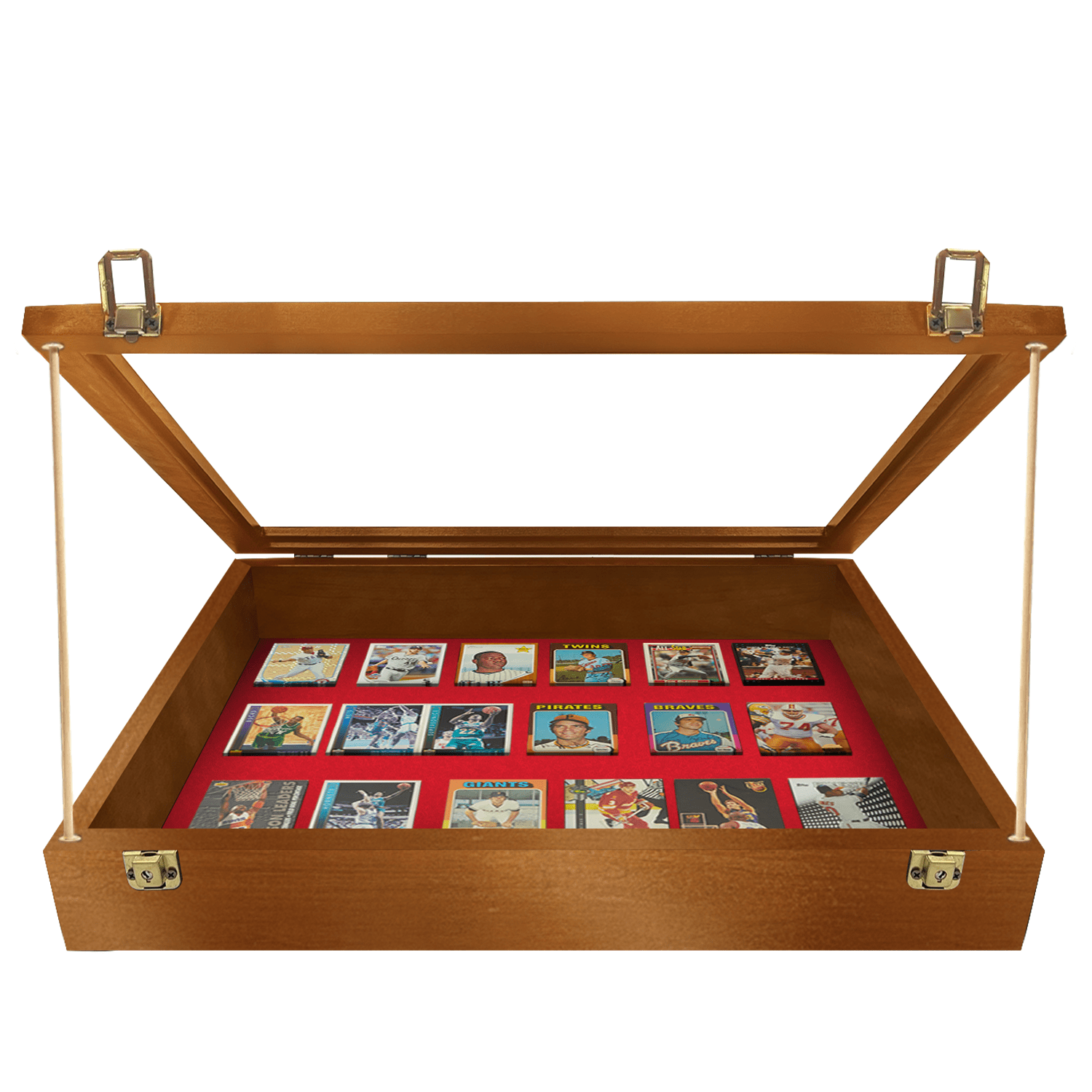 PENNZONI Small Tabletop Trade Show Display Case w/ Wooden Dowels ...