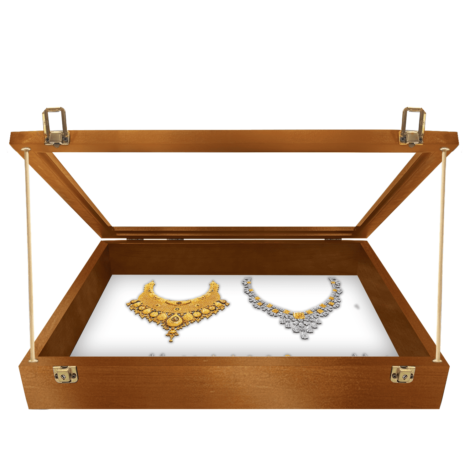 PENNZONI Small Tabletop Trade Show Display Case w/ Wooden Dowels ...