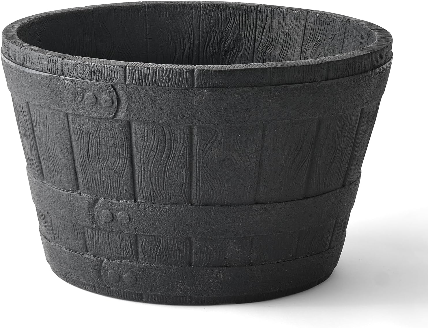 PENOVA 19" Whiskey Barrel Polyresin Indoor and Outdoor Planter with ...