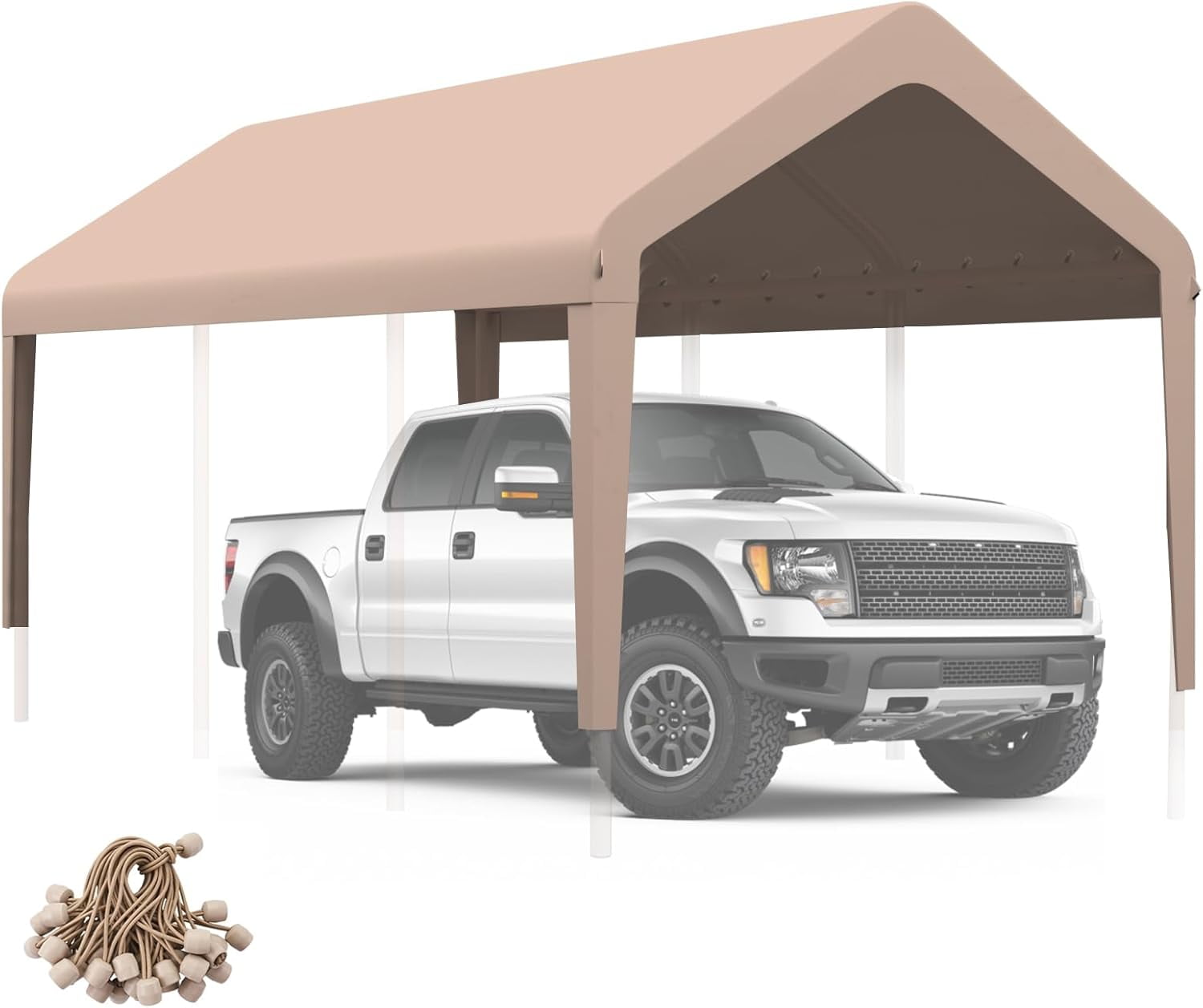 PENOVA Carport Canopy 10'x20' Heavy Duty Replacement Cover, Garage ...