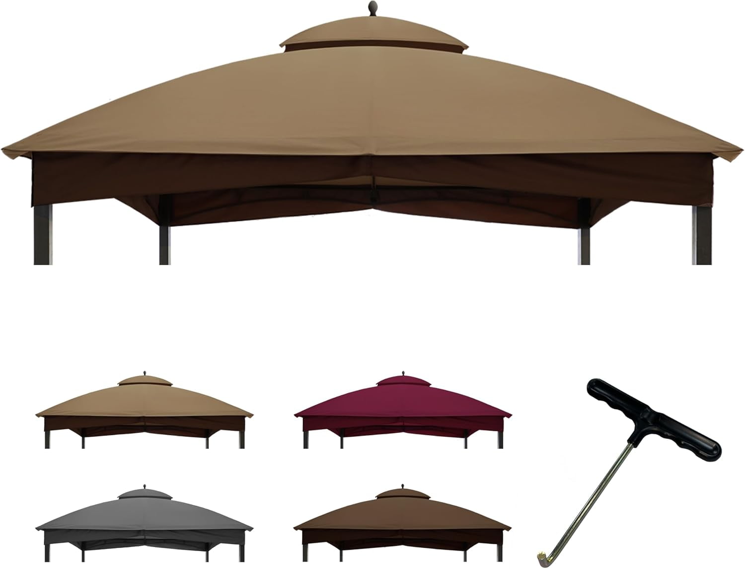 PENOVA Patio 10X12 Replacement Canopy Roof for Lowe's Allen Roth 10X12 ...
