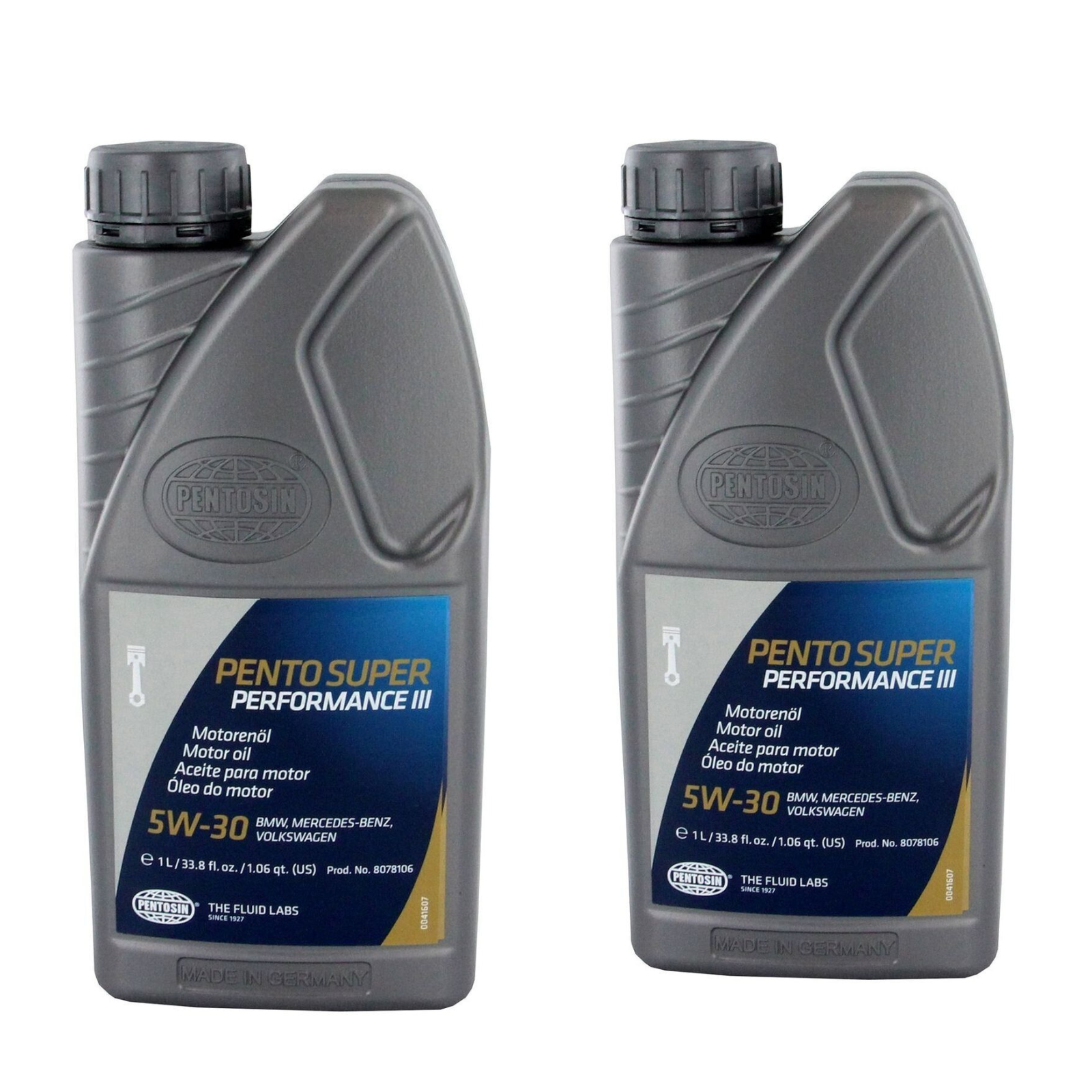 PENTOSIN 8078106 Super Performance III SAE 5W-30 Synthetic Motor Oil, Pack of 2 - Walmart.com