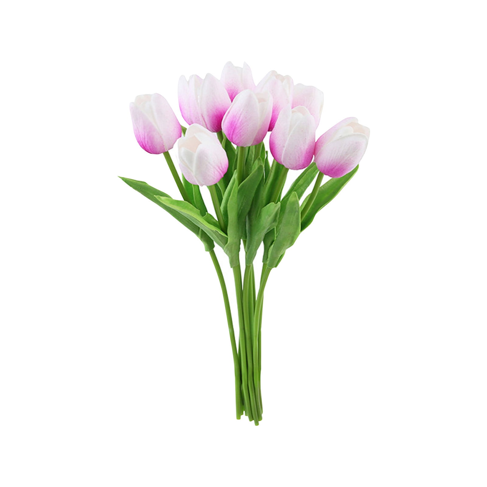 PENUMG Artificial Pink Tulip Bouquet Realistic Faux Flowers for Home ...