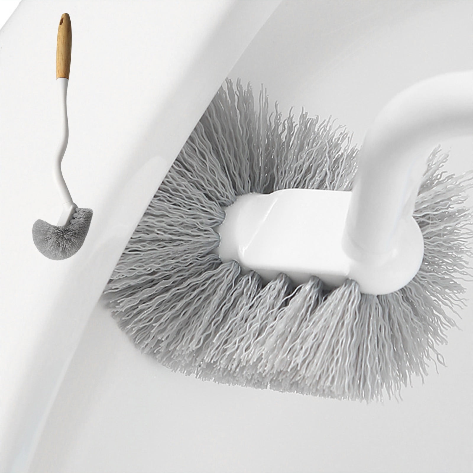 PEONAVET Bathroom Toilet Brush, heavy duty Toilet Cleaner Scrubber with ...