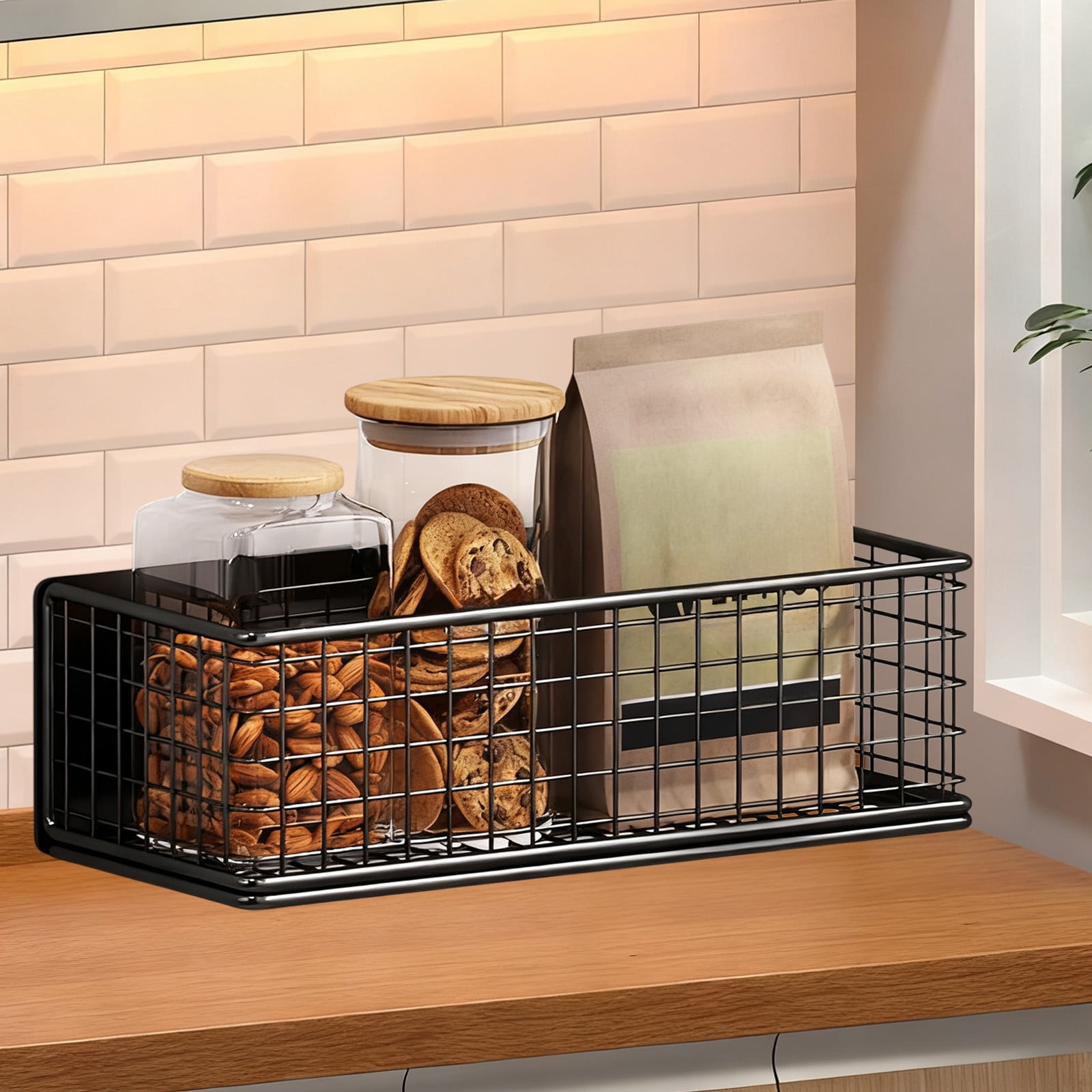 PEONAVET Magnetic Basket Organizer for Fridge, Large Magnetic Storage ...