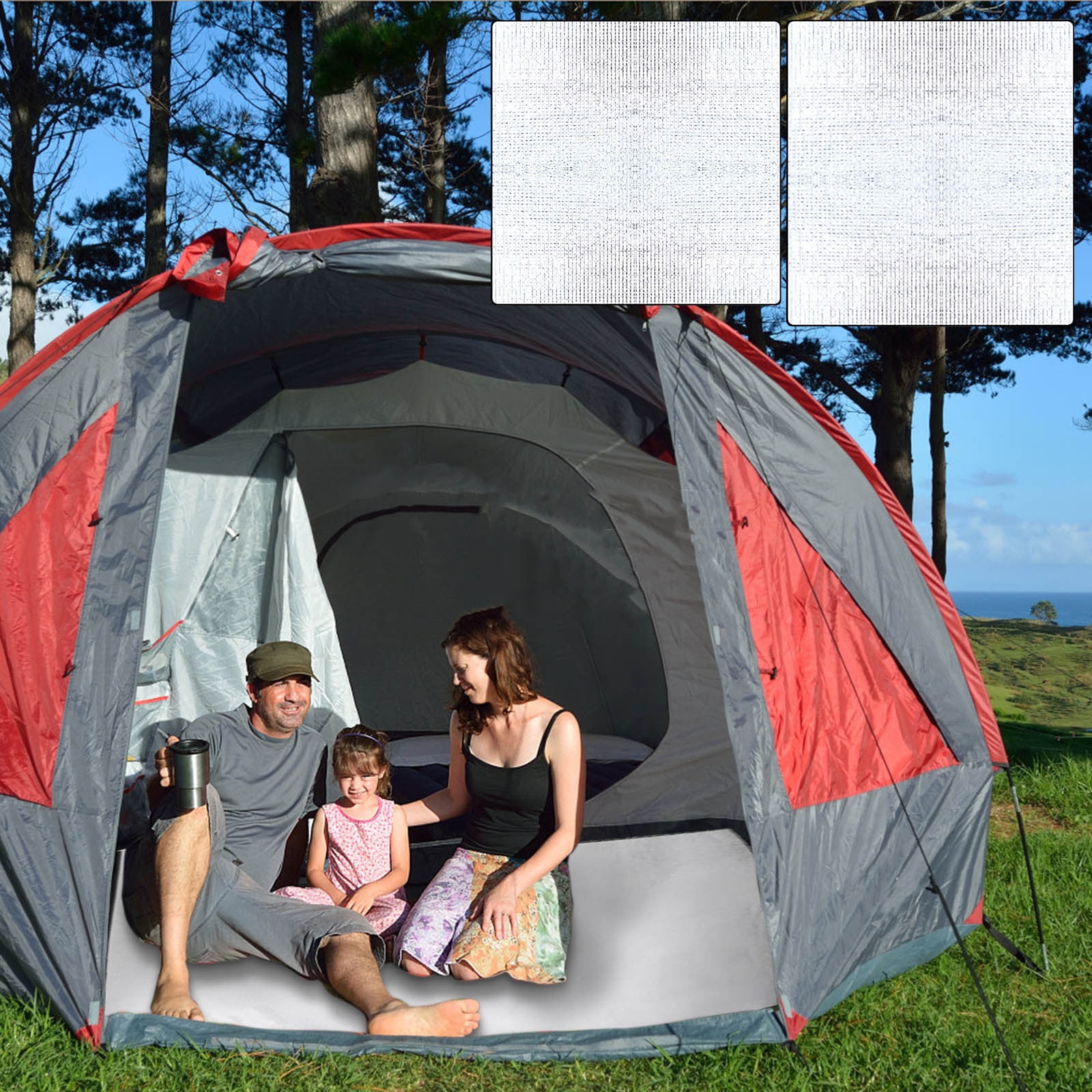PEONAVET Outdoor Aluminum Camping Mat, Double-Sided Moistureproof ...
