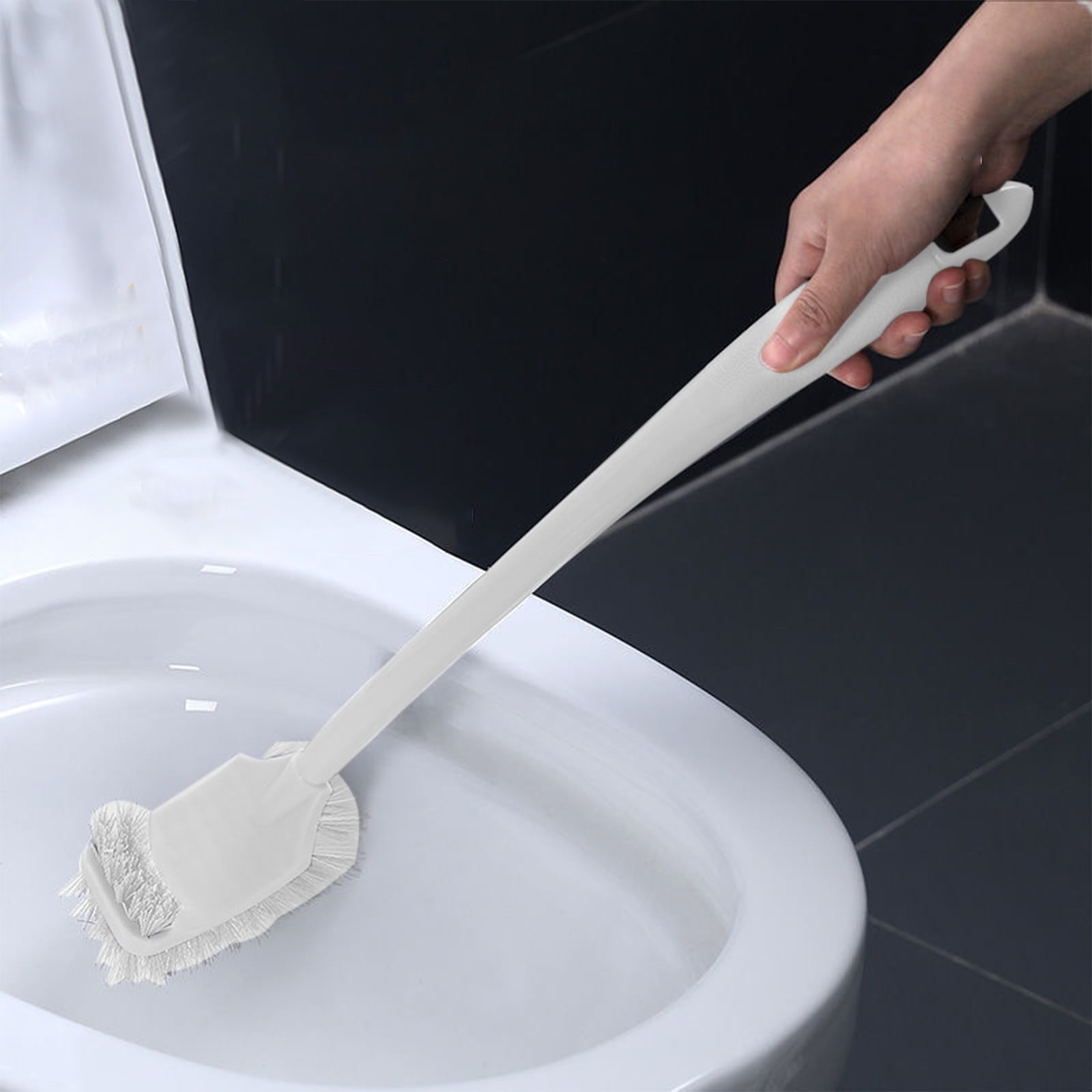 PEONAVET Toilet Brush, Plastic Toilet Brush with Long Handle, 2 In 1 ...