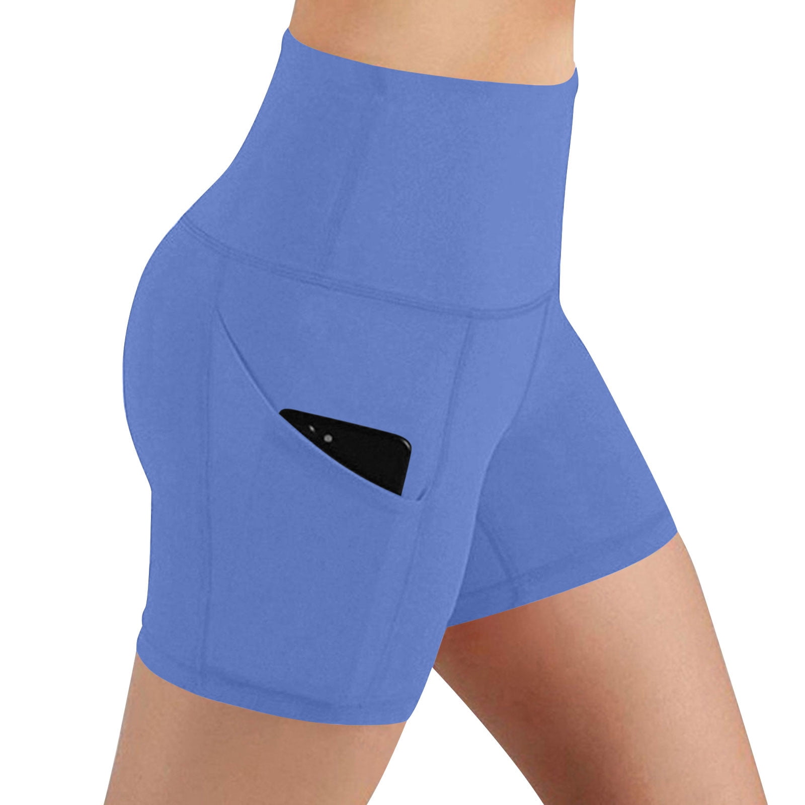PEONAVET Women's High Waist Biker Shorts with Pockets Tummy and Control ...