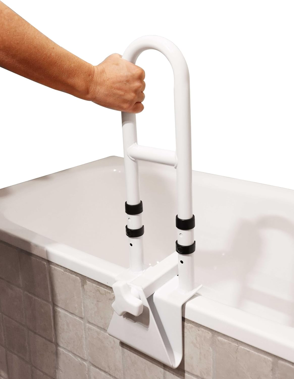 Free Shipping! PEPE- Adjustable Bathtub Grab Bars for Seniors (Bathtubs with Flat Rim ≥ 2-5.5 ...