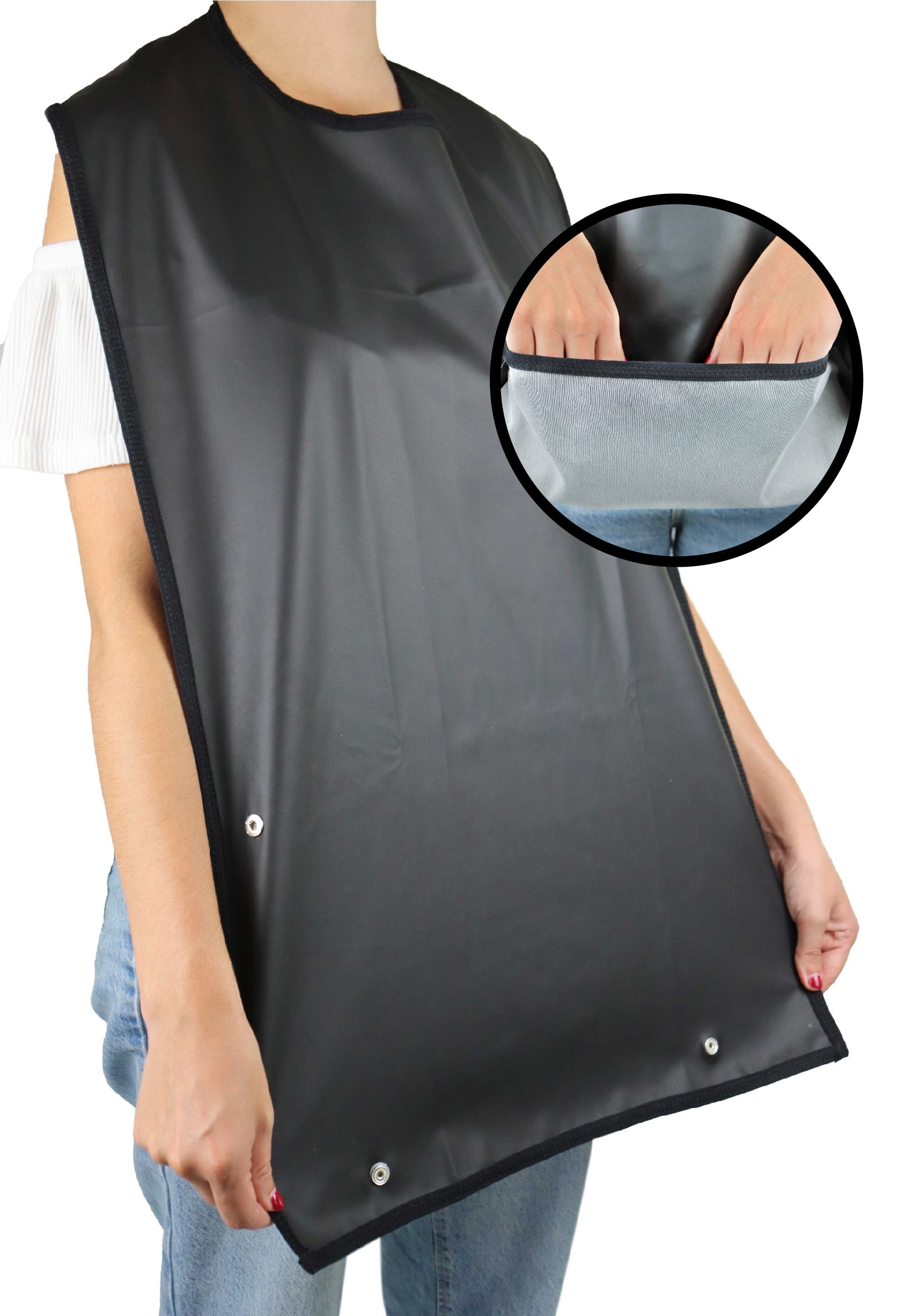 PEPE - Waterproof Adult Bibs for Elderly Washable (x2 Units), Reusable ...