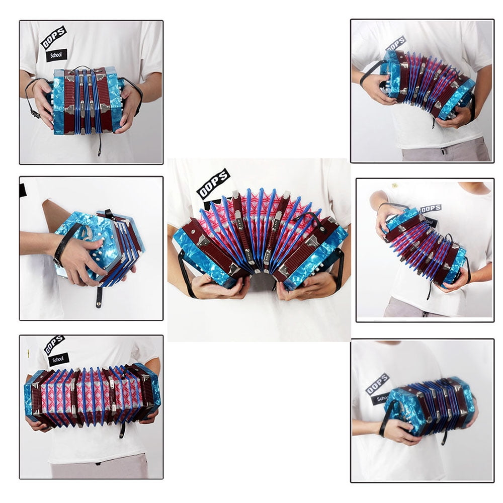 PEPISKY Concertina Accordion 20-Button 40-Reed Anglo Style with ...