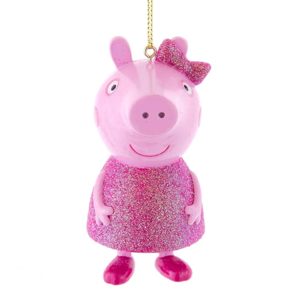 PEPPA PIG In Glittery Pink Dress Christmas Ornament, by Kurt Adler ...