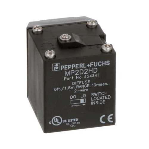 PEPPERL + FUCHS AUTOMATION MP2D2HD, Sensor, Photoelectric, Diffuse ...