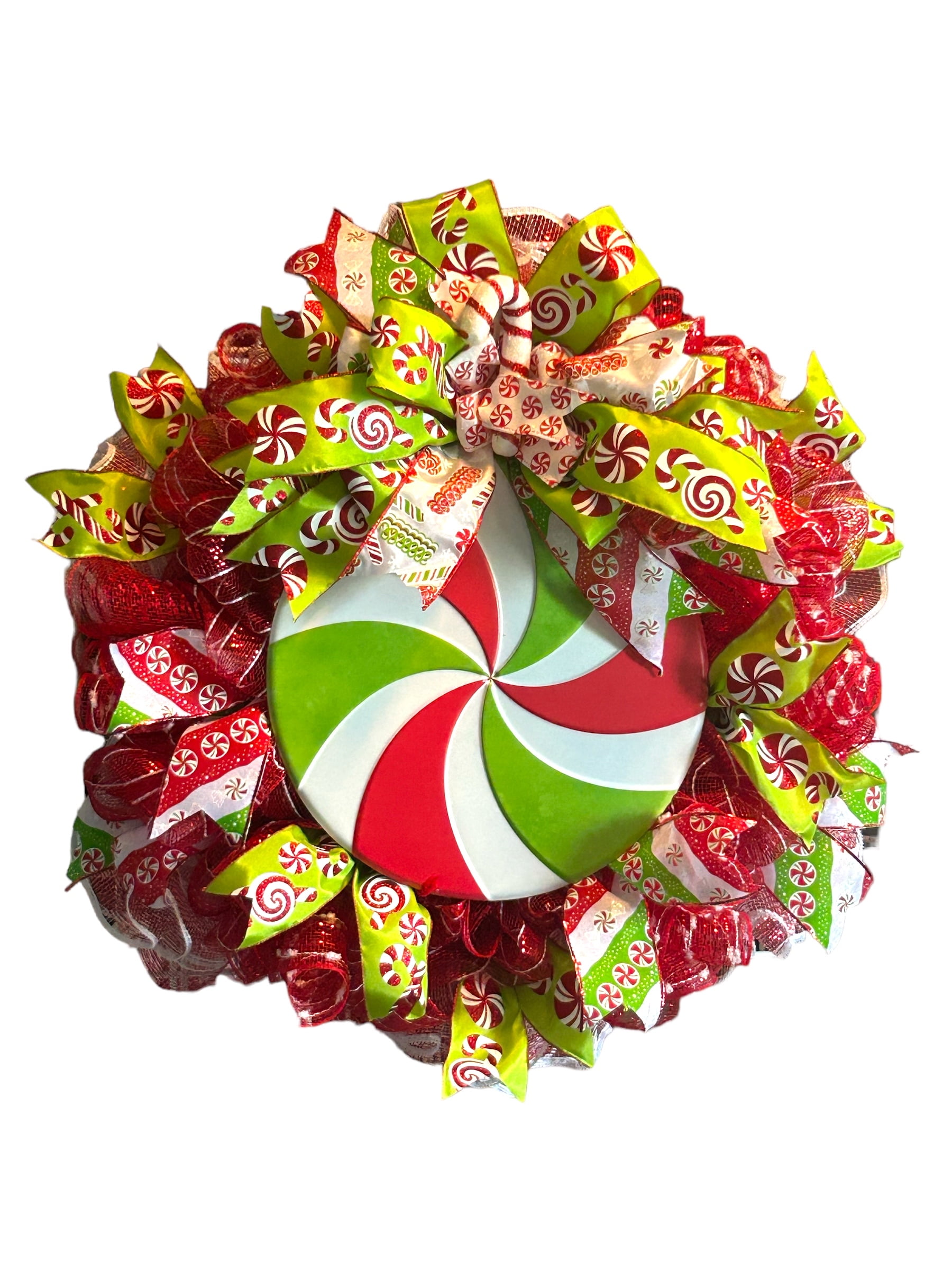 PEPPERMINT CANDY WREATH, CHRISTMAS DÉCOR, CANDY WREATH - Walmart.com
