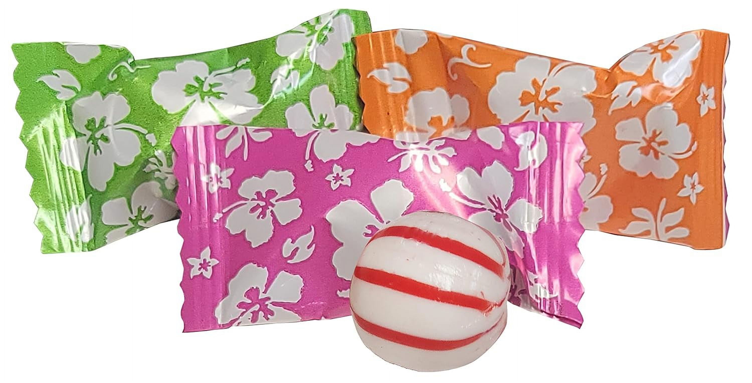 PEPPERMINTS 100 Count Wrapped in LUAU Colored and Themed Candy Wrapper - Hawaiian Candy ...