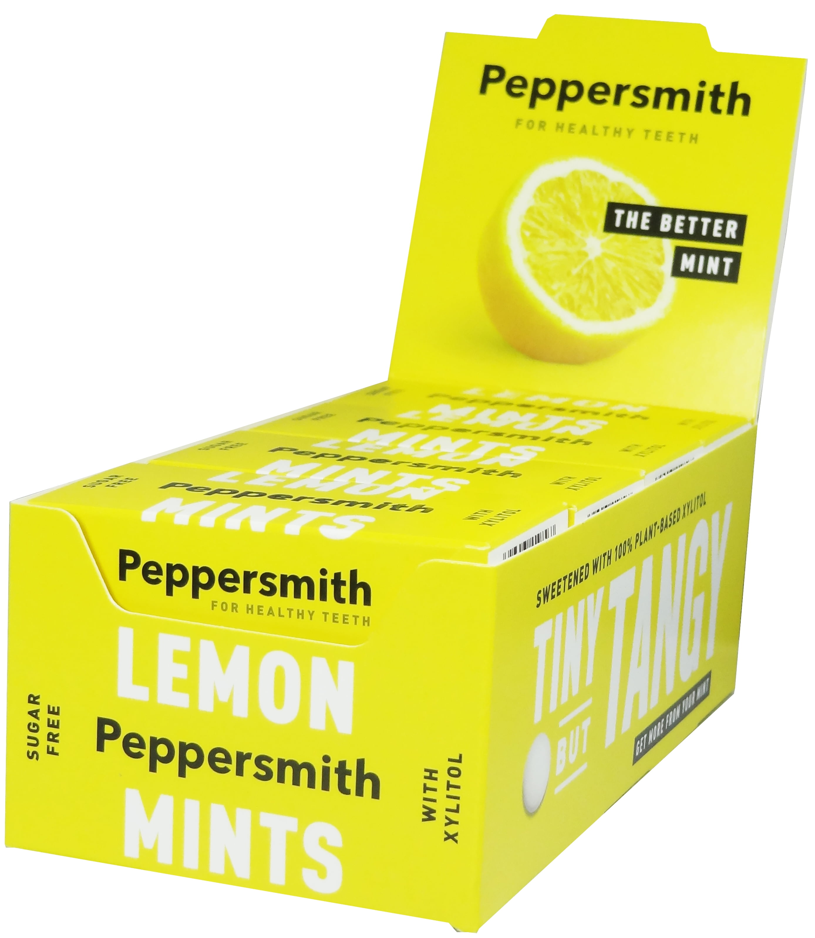 PEPPERSMITH SICILIAN LEMON FLAVOUR XYLITOL MINTS - 12 X 15G POCKET ...
