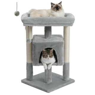 SmileMart 57.5″ Tall Cat Tree Paw-Shaped Play Tower for Small/Medium ...