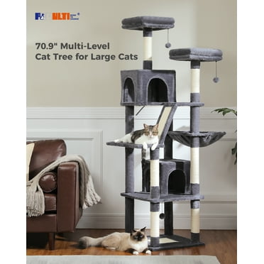 Pefilos 67" Modern Cat Tree Tower for Indoor Cats, Multi-Level Cat ...