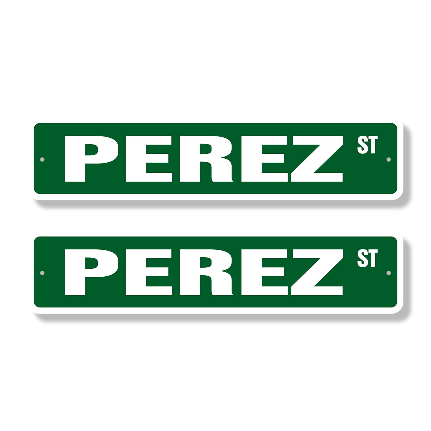 PEREZ Classic Street Sign (2 Pack) Childrens Name Room Sign Road Sign ...