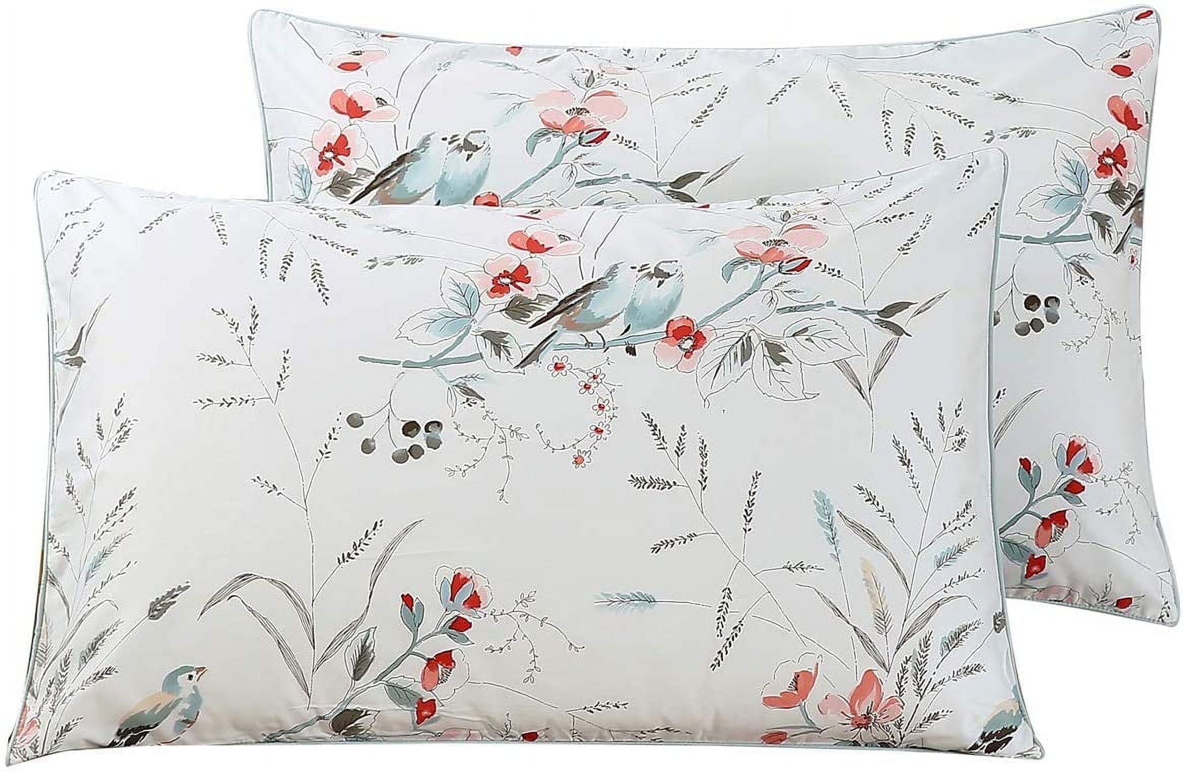 PERFEMET 100% Egyptian Cotton Pillowcases, 1000 Thread Count, Floral ...