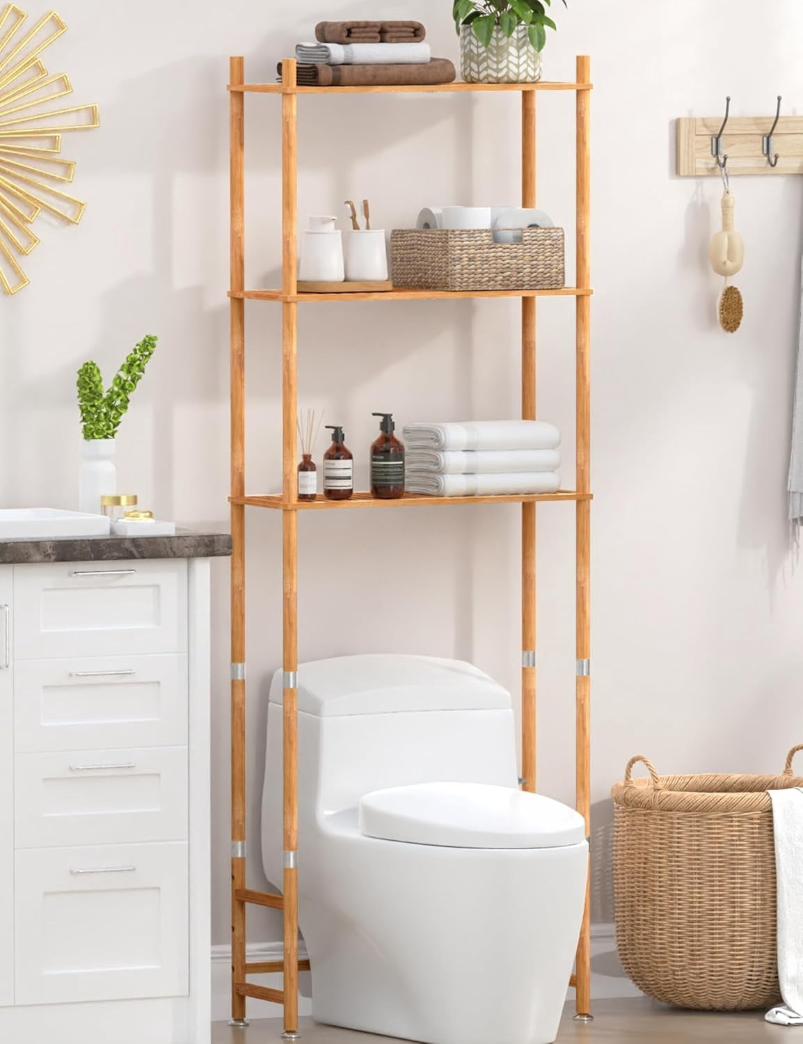 Bamboo Over Toilet Storage