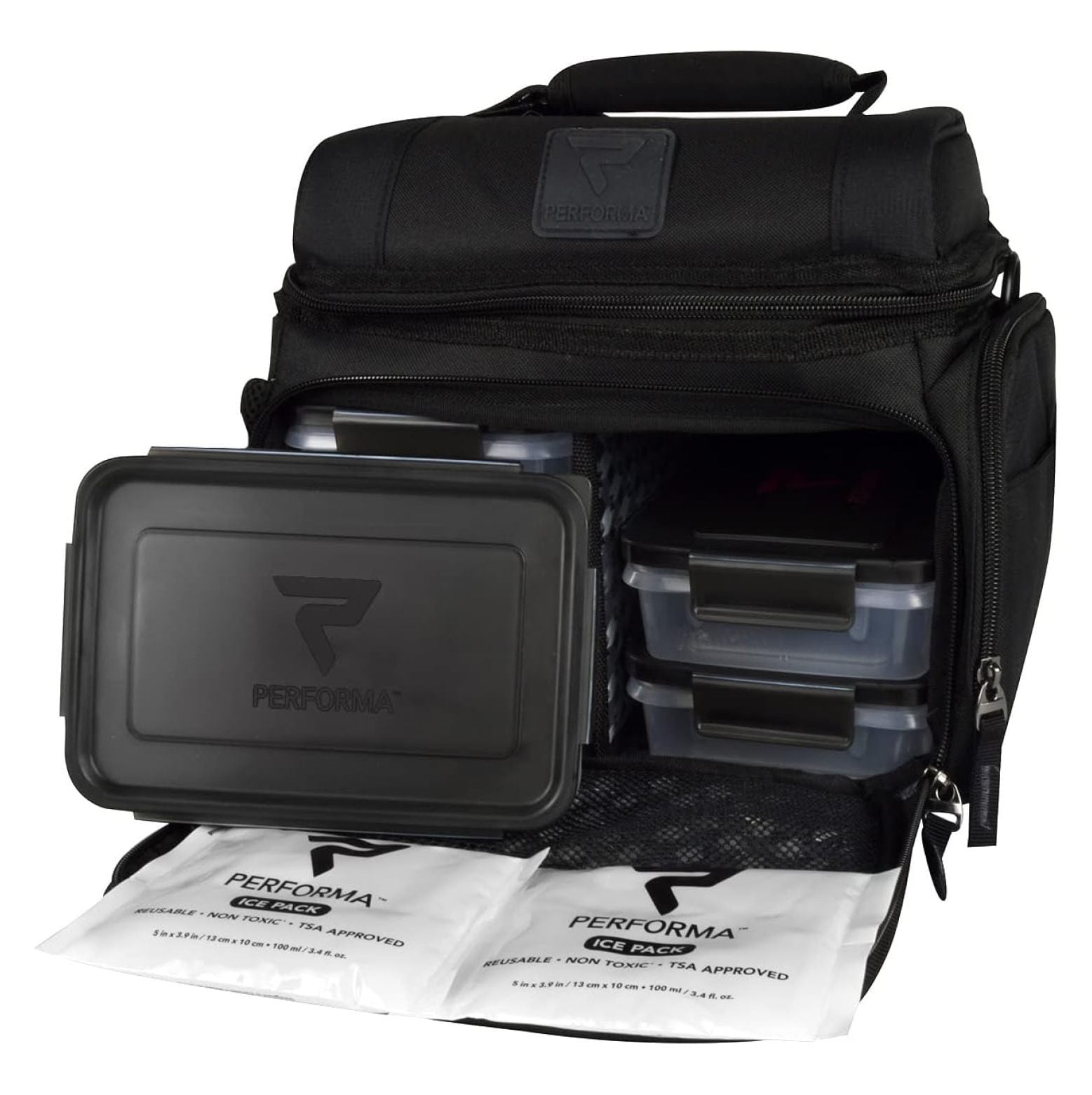 PERFORMA Meal Prep Matrix 6 Meal Cooler Bag - Organized and Insulated 6 ...