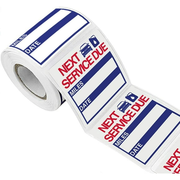 Oil Change Stickers