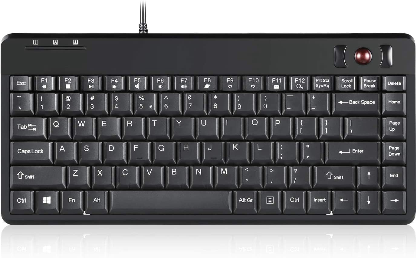 PERIBOARD-505H Wired Mini Keyboard with Built-in Trackball, 0.55 Inch ...