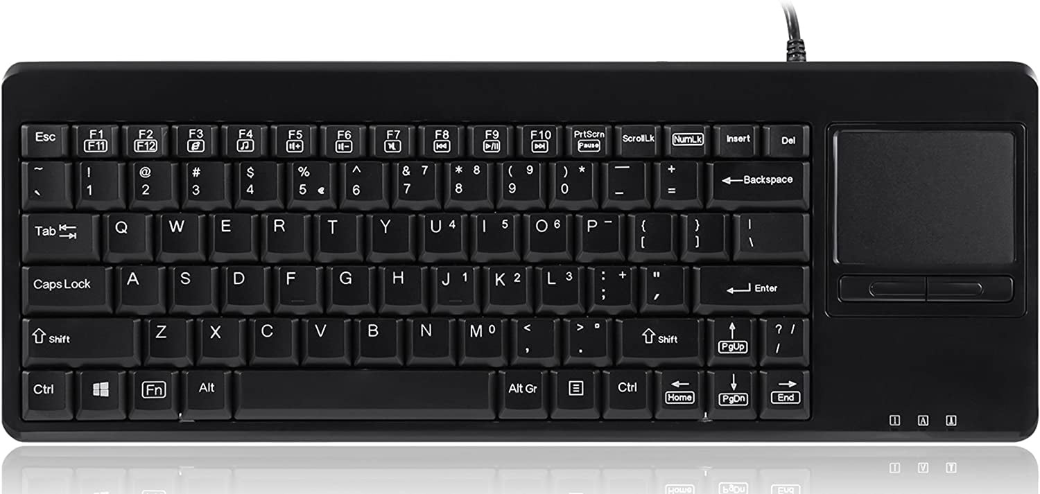 PERIBOARD-515H Wired USB Keyboard with Touchpad, Compact Trackpad ...
