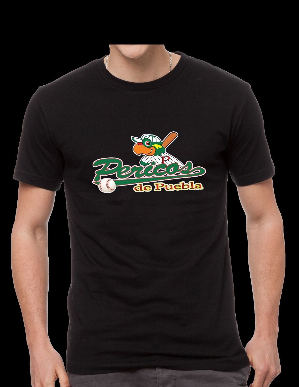 PERICOS DE PUEBLA T SHIRT COLOR NEGRA CREW NECK 100% COTTON - Walmart.com