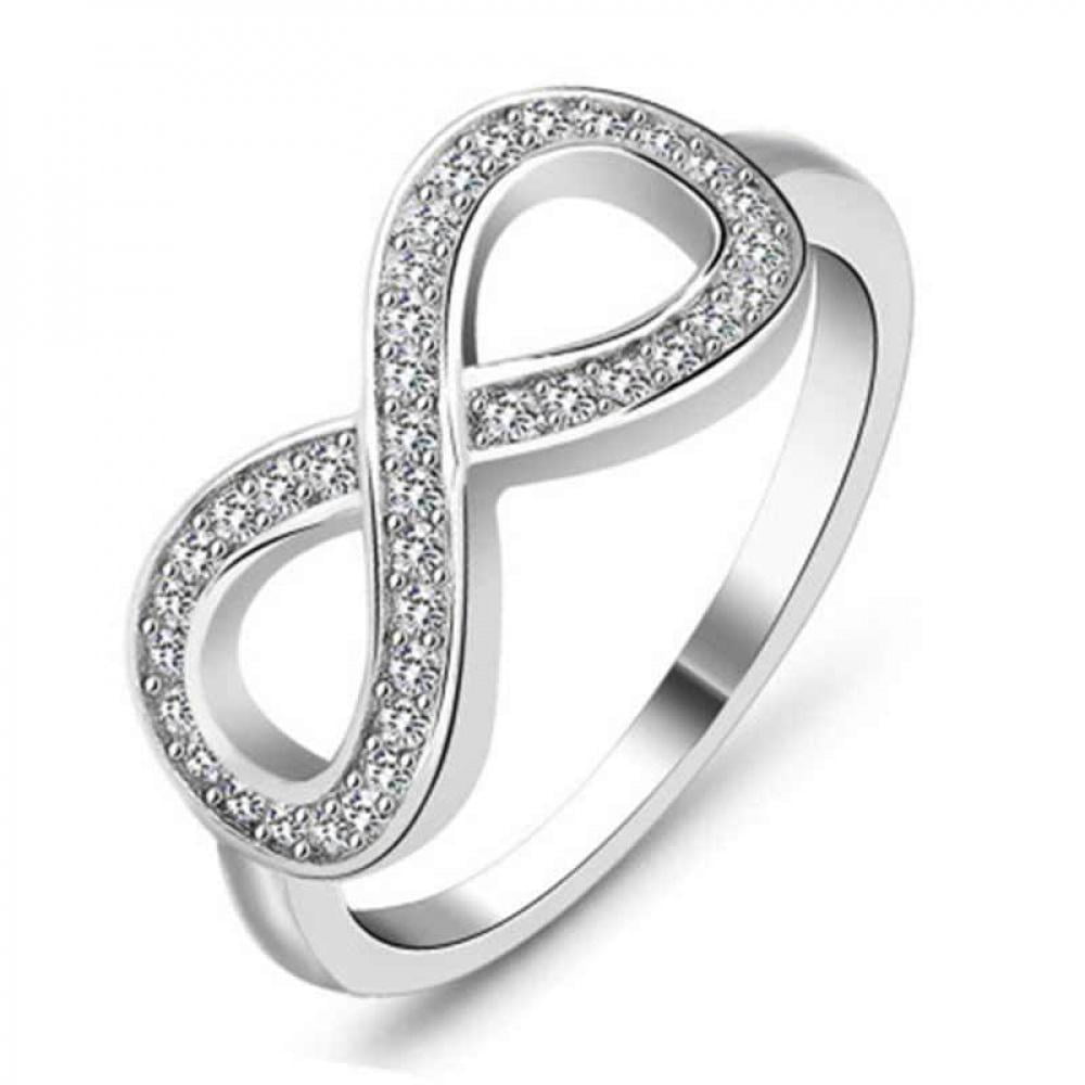 PERITANG Elegant Promise Ring Anniversary Ladies For Her Sparkling ...